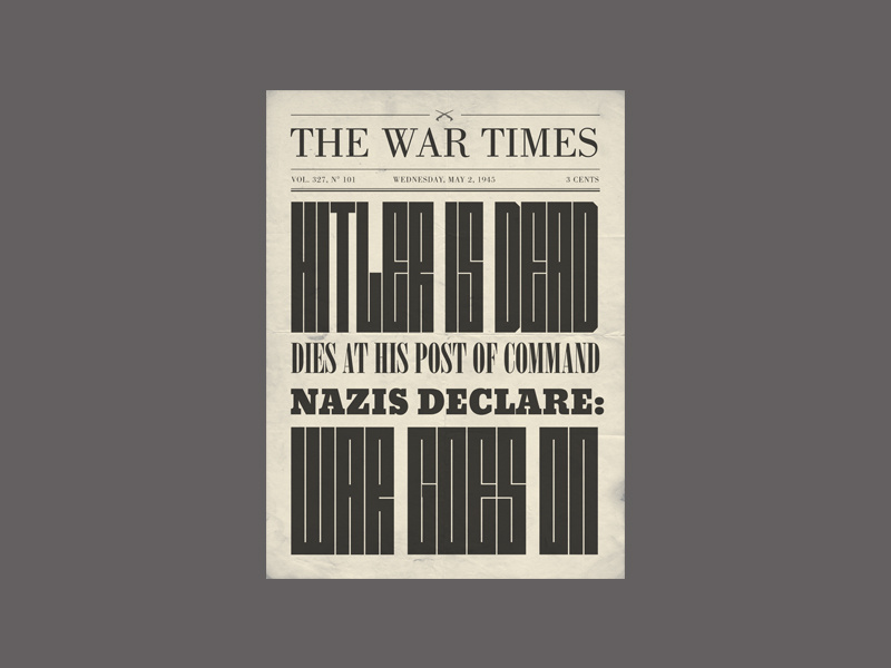 The War Times Typeface by César Ganimi Machado on Dribbble