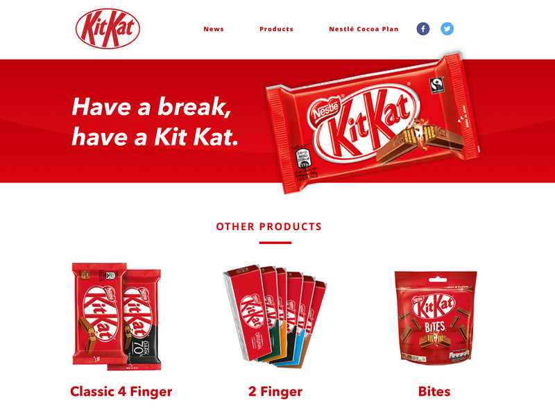 Kit Kat home page redesign V2 by Craig Parrillo on Dribbble