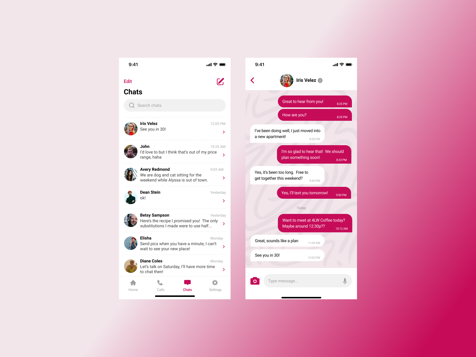 Direct Messaging App by Mary Schwab on Dribbble