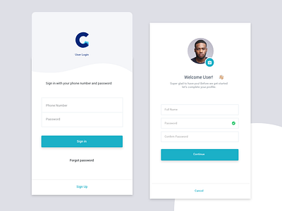 Login & Welcome Pages by Designgod on Dribbble