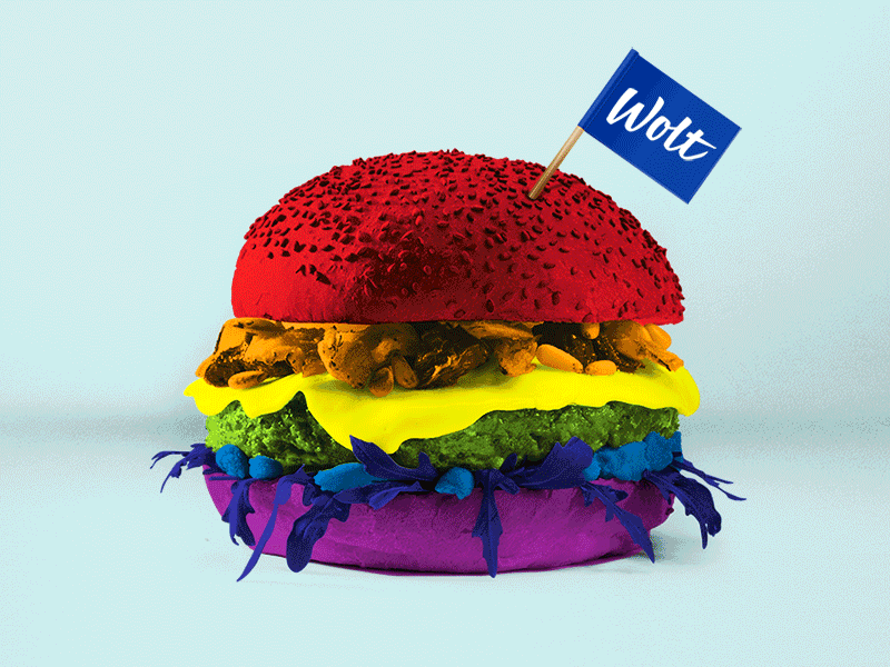 Pride burger by Mi Ma for Wolt on Dribbble