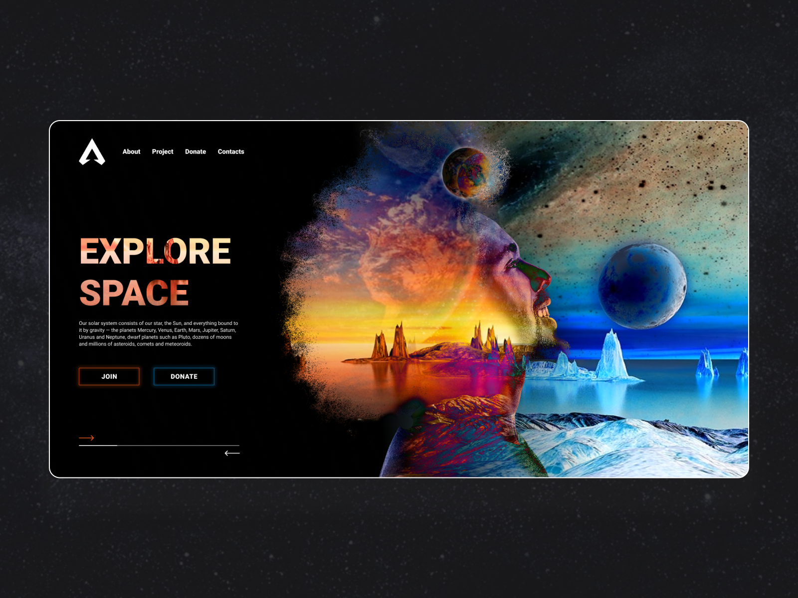 Explore Space by Vlad Shevchenko on Dribbble