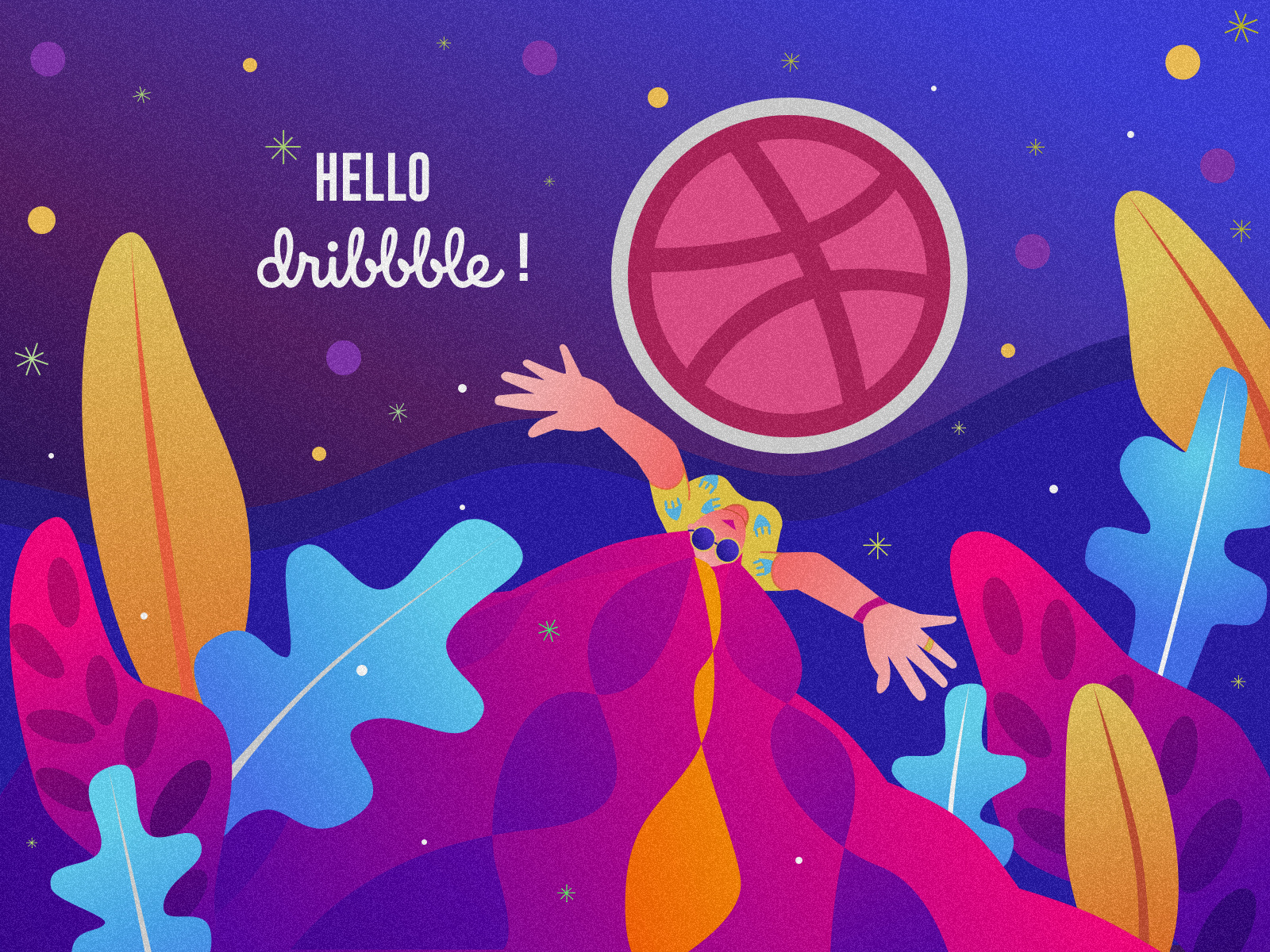 Hello dribbble! by Kanchan Gaur on Dribbble
