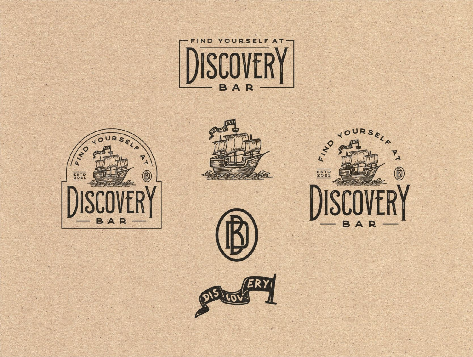 Discovery Bar Logo Design by Coric Design on Dribbble