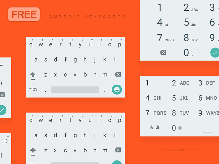 Android Material Keyboard Light PSD by Musavvir Ahmed on Dribbble