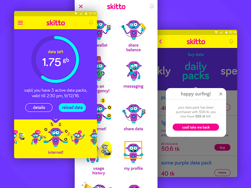 Skitto App Navigation by Musavvir Ahmed on Dribbble