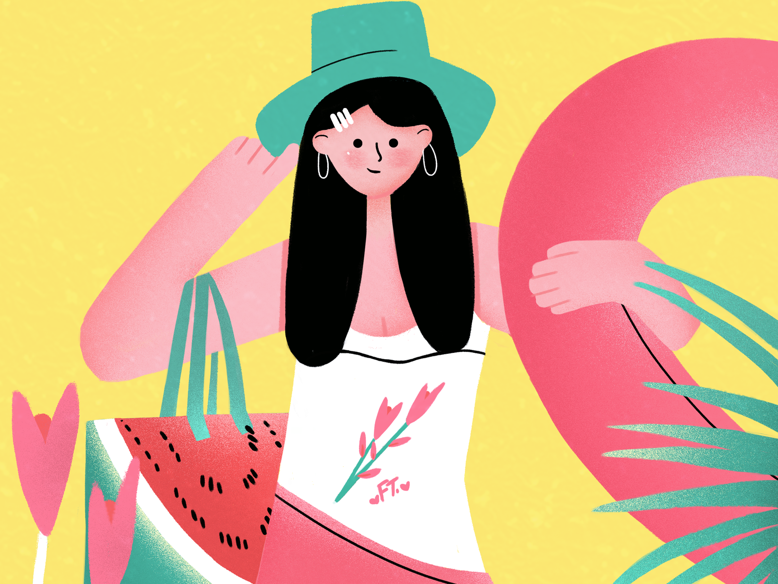 Watermelon girl by theaTya on Dribbble