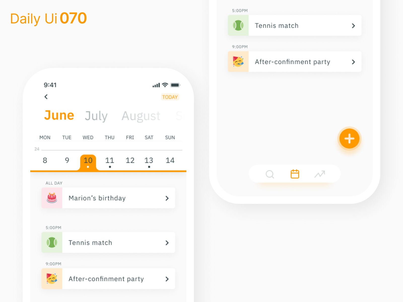 Daily Ui 070 - Event Listing by Victor Pérouse on Dribbble