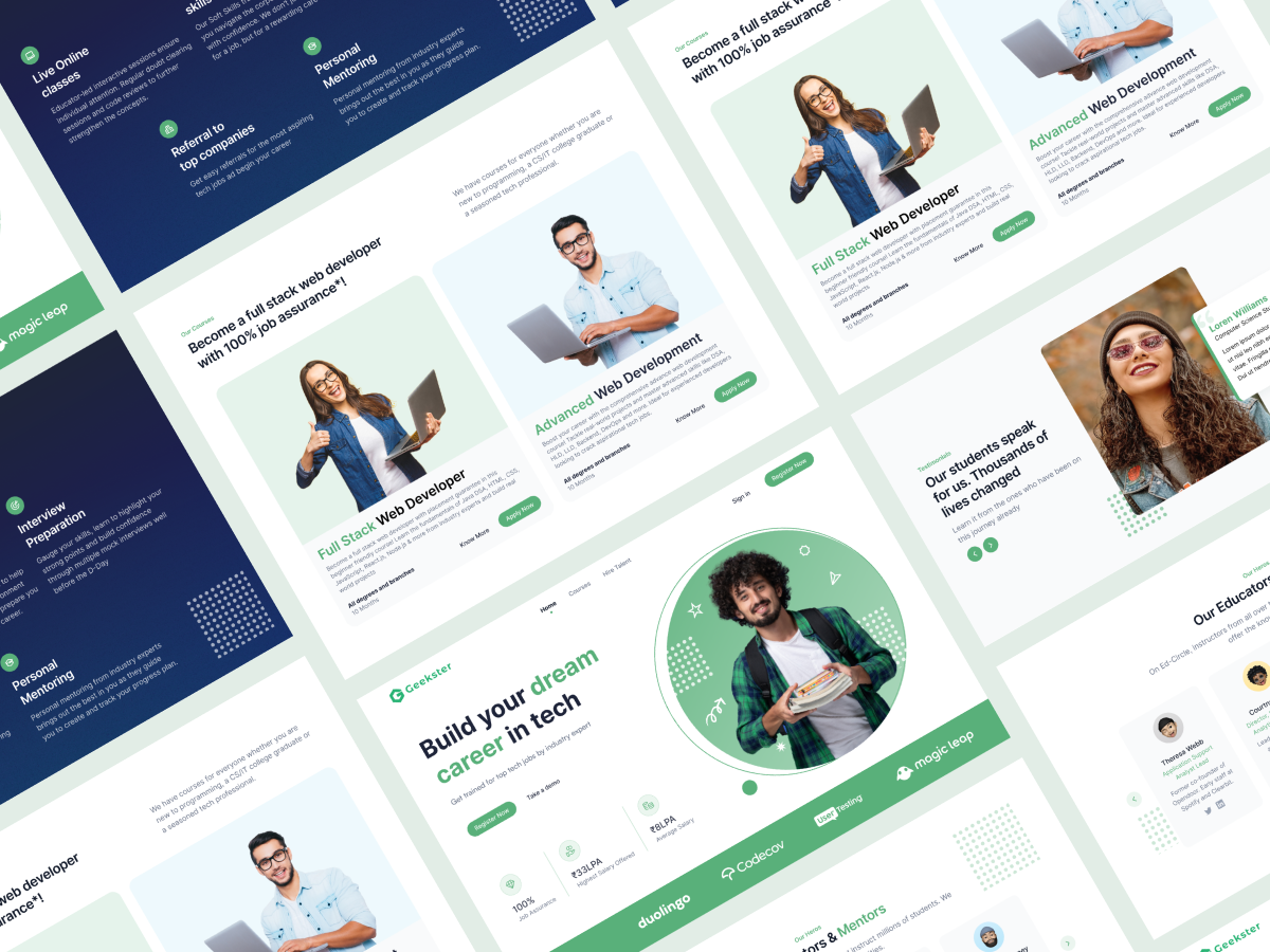 EdTech Website by Gautam Arora Design on Dribbble