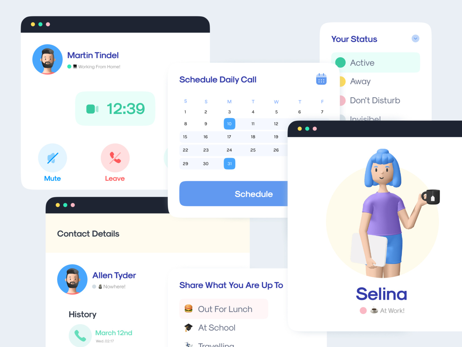 🤙 Video Call Elements Design by Mostafa Esmaeili for Paradigm Product ...