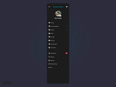 🍀 Inverse "Art & Design" Online School | Side bar Design by Mostafa ...