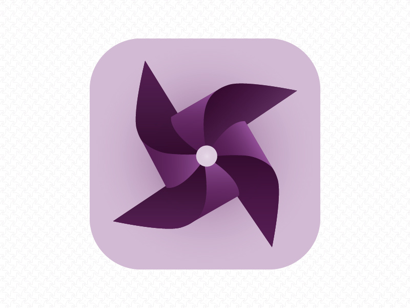 Pinwheel App Icon by Hannah Pieragostini on Dribbble