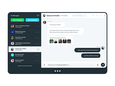 Message UI Design by Zulqurnain Haider on Dribbble