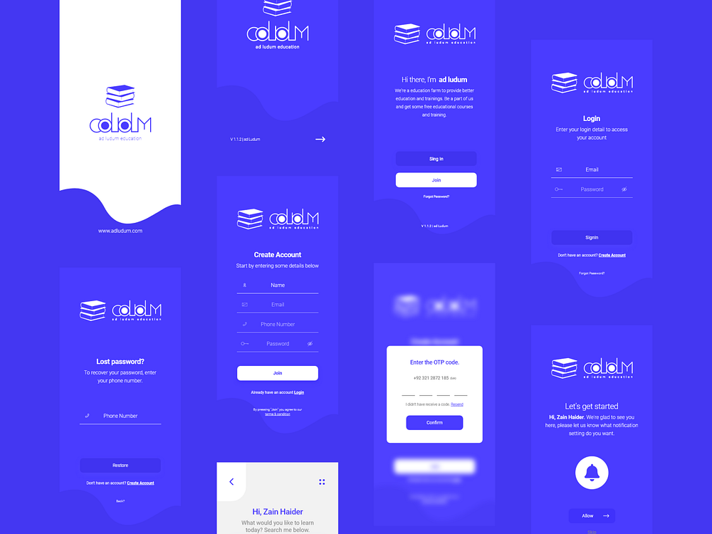 Educaation App (ad ludum) - UX/UI Design by Zulqurnain Haider on Dribbble