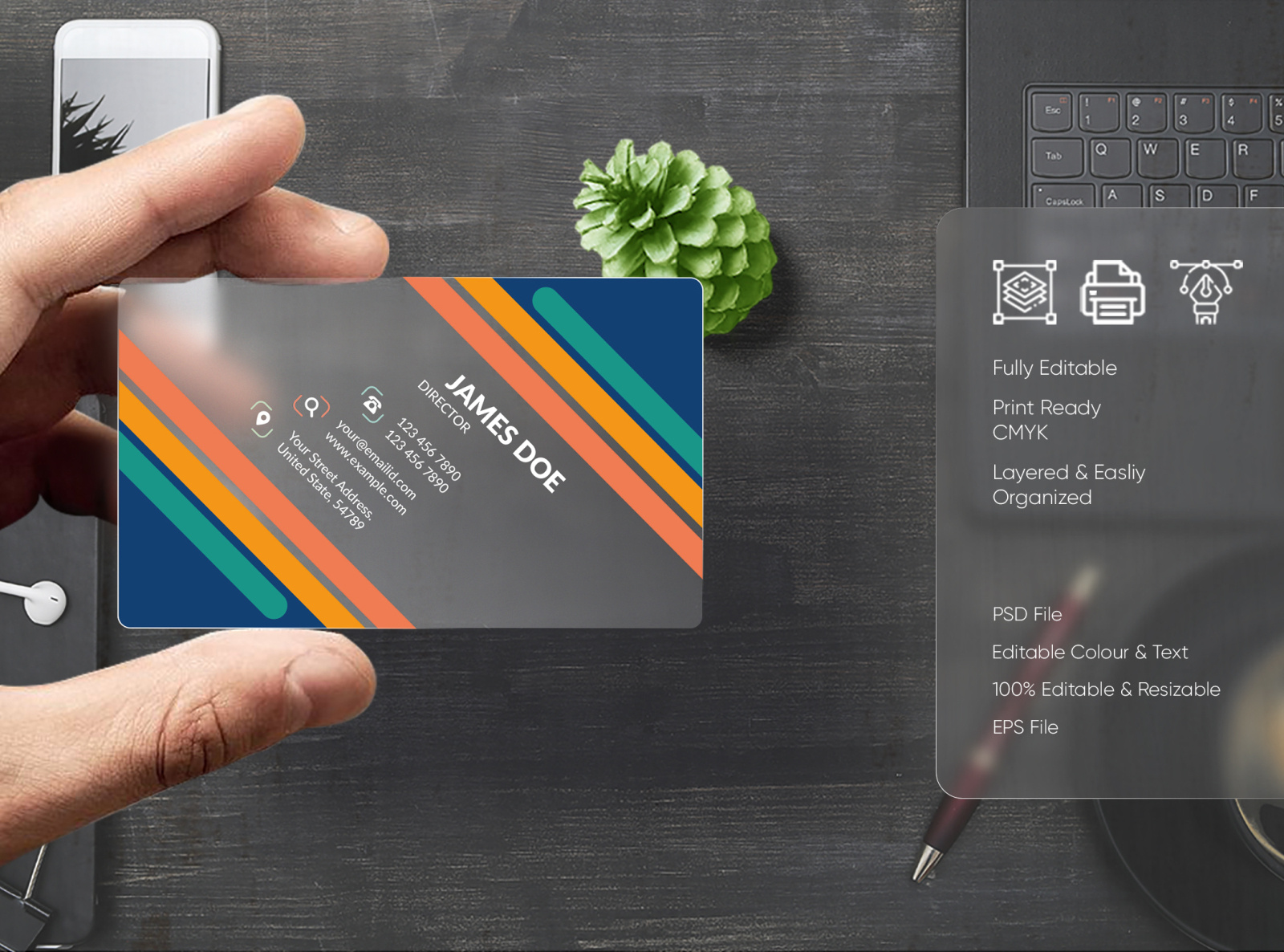 Modern Visiting Card Design-45 by BdThemes on Dribbble