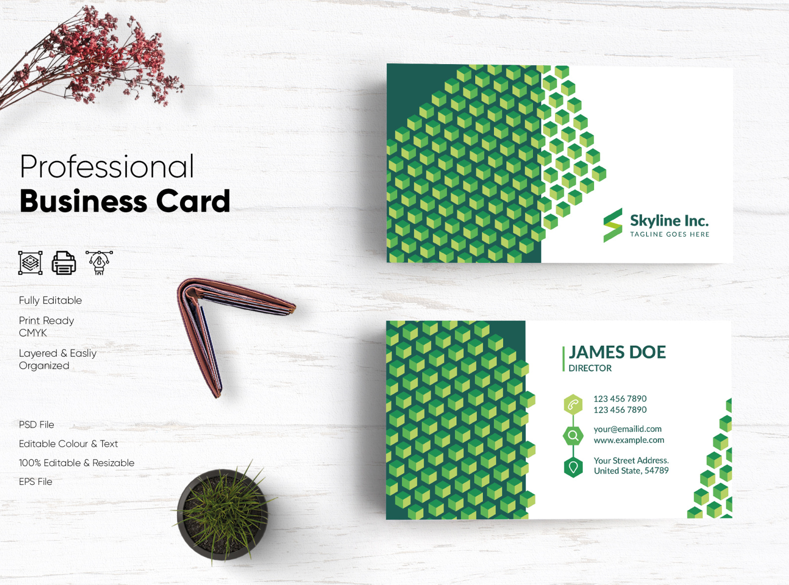 Modern Visiting Card Design-56 by BdThemes on Dribbble