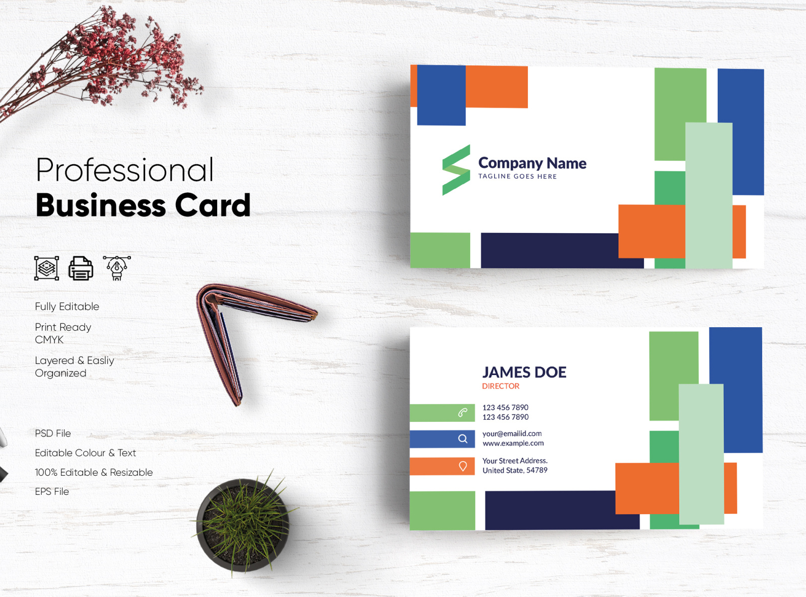 Modern Visiting Card Design-70 by BdThemes on Dribbble