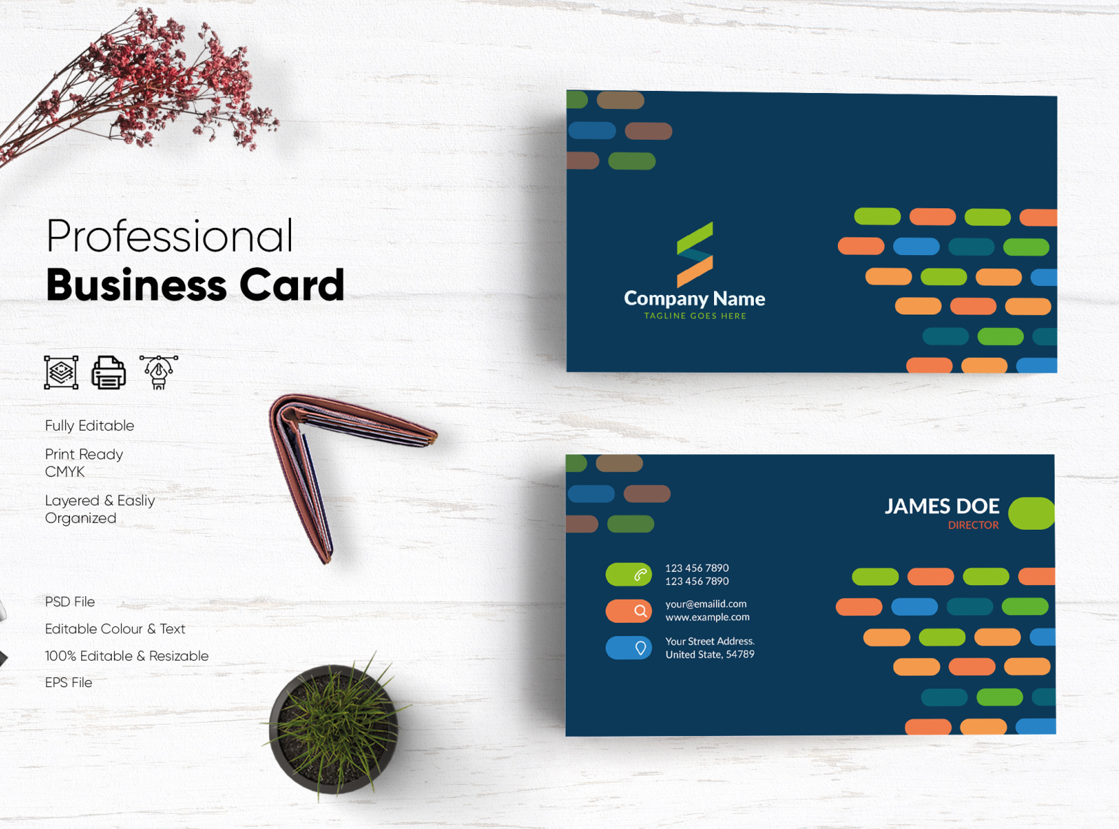 Modern Visiting Card Design-72 by BdThemes on Dribbble