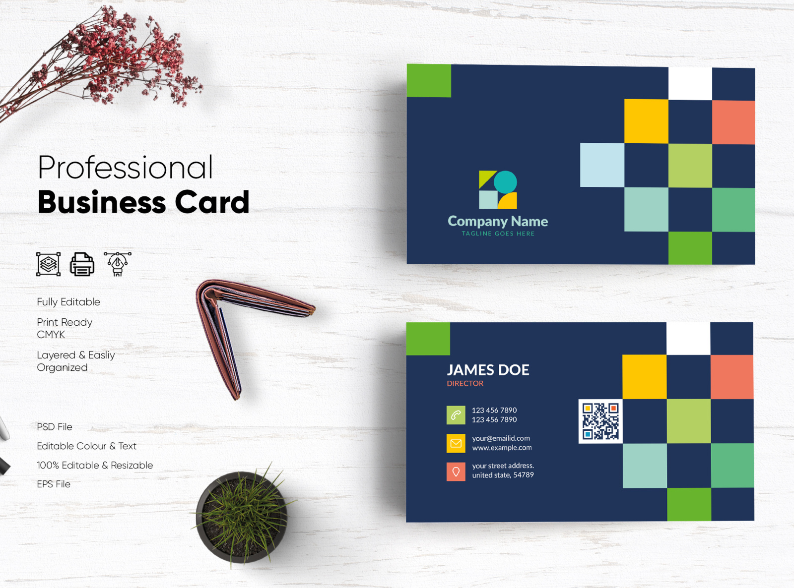 Modern Visiting Card Design-85 by BdThemes on Dribbble