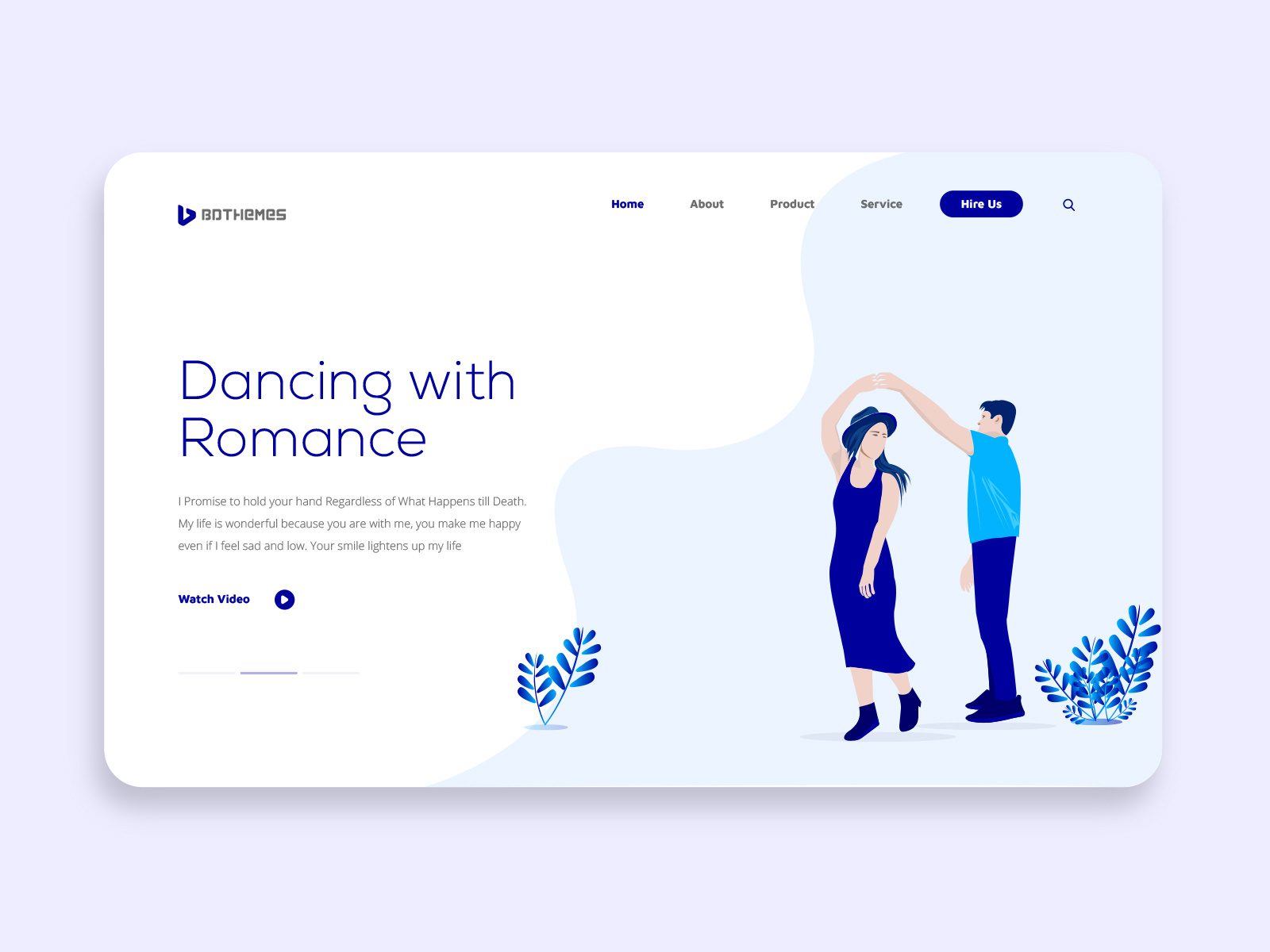Dancing Romance - an romantic web template by BdThemes on Dribbble