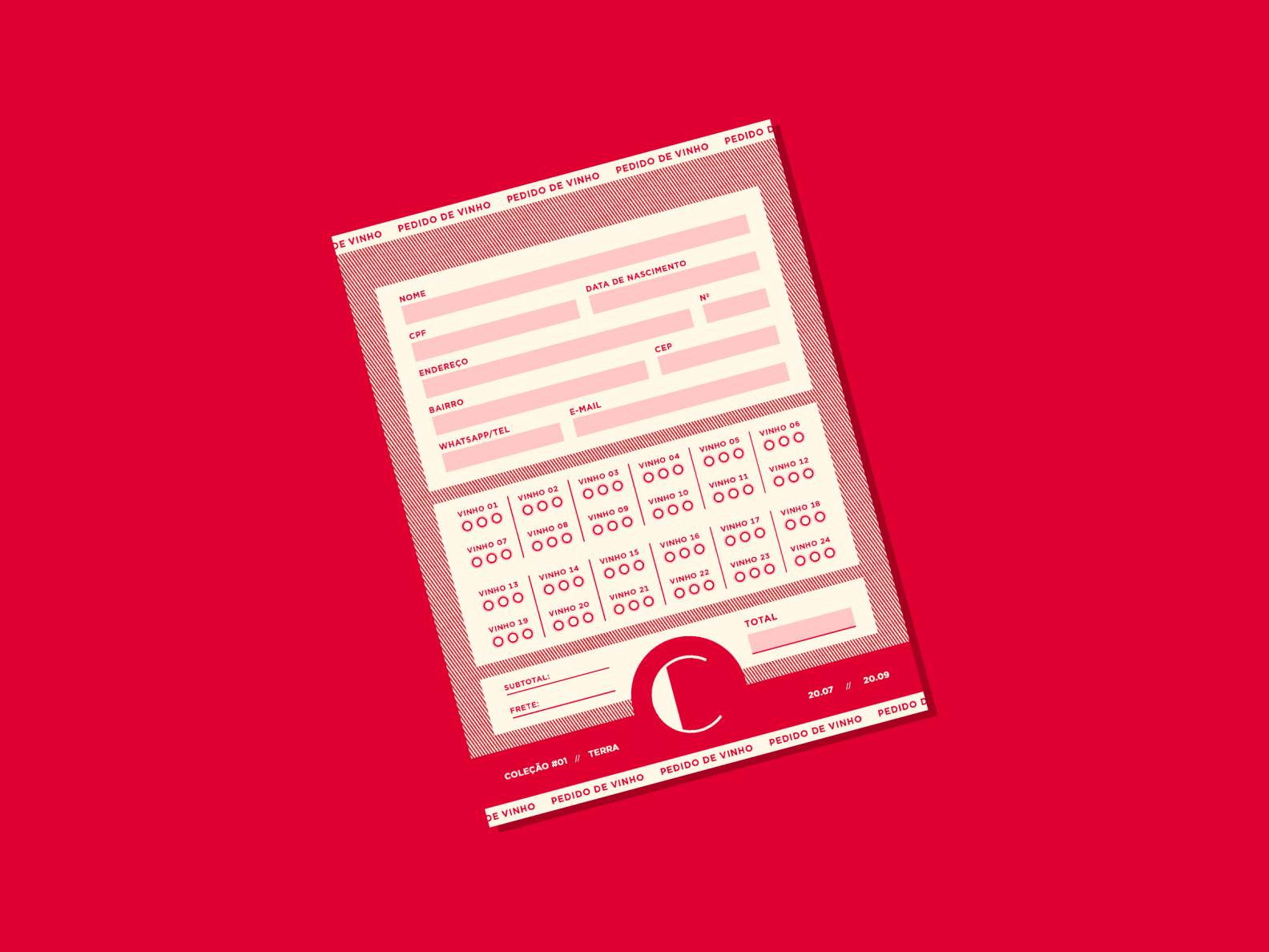 wine order form by Giovanna M on Dribbble