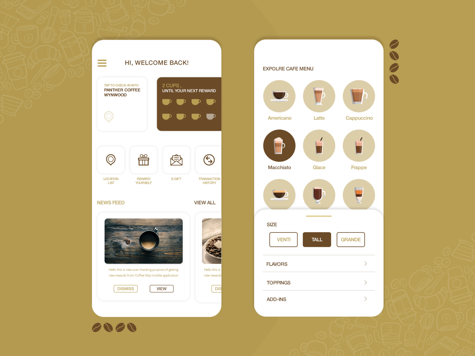 Coffee Ordering App by Gopinaath Velmail on Dribbble