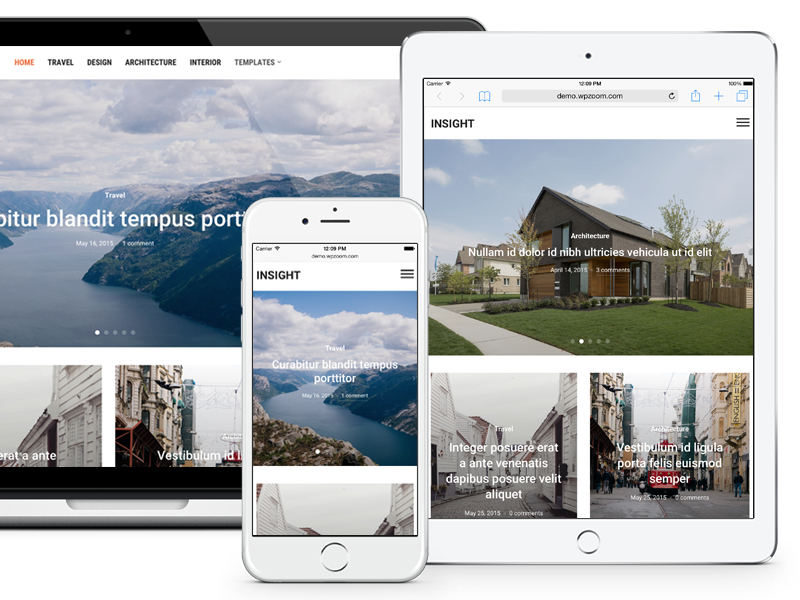 Insight Theme for WordPress by Pavel Ciorici on Dribbble