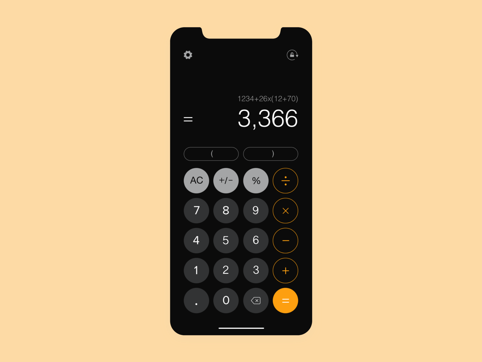 Daily UI 004 :: (Calculator) by Sagar Sharma on Dribbble