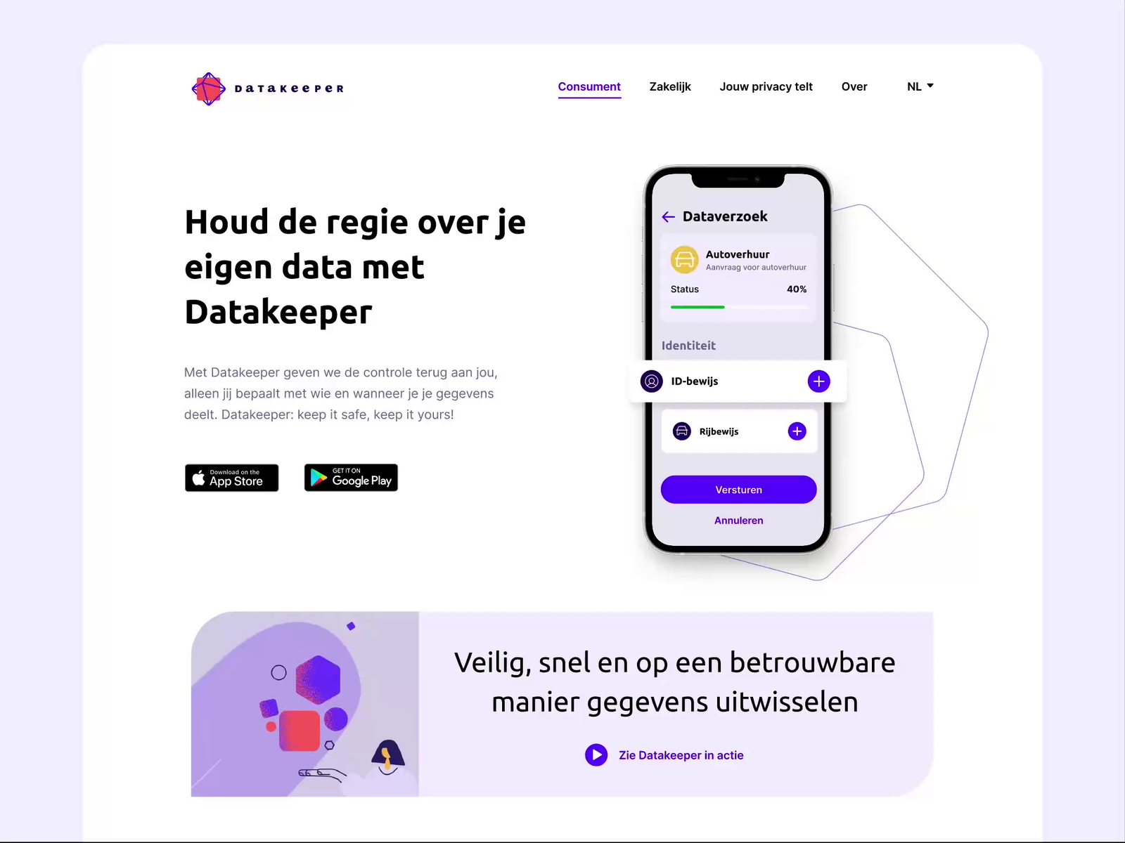 Datakeeper Landing Page by Mobiquity Design on Dribbble