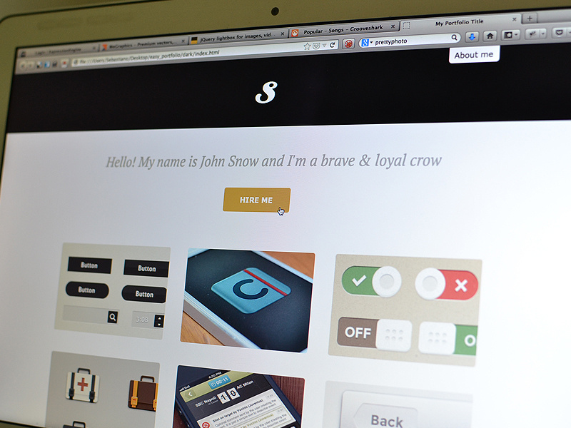 EasyPortfolio - Free HTML/CSS Portfolio by Sebastiano Guerriero on Dribbble