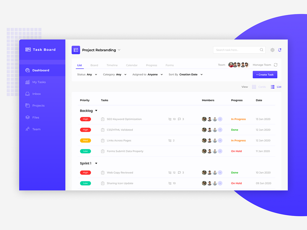 Backlog Manager Designs Themes Templates And Downloadable Graphic Elements On Dribbble