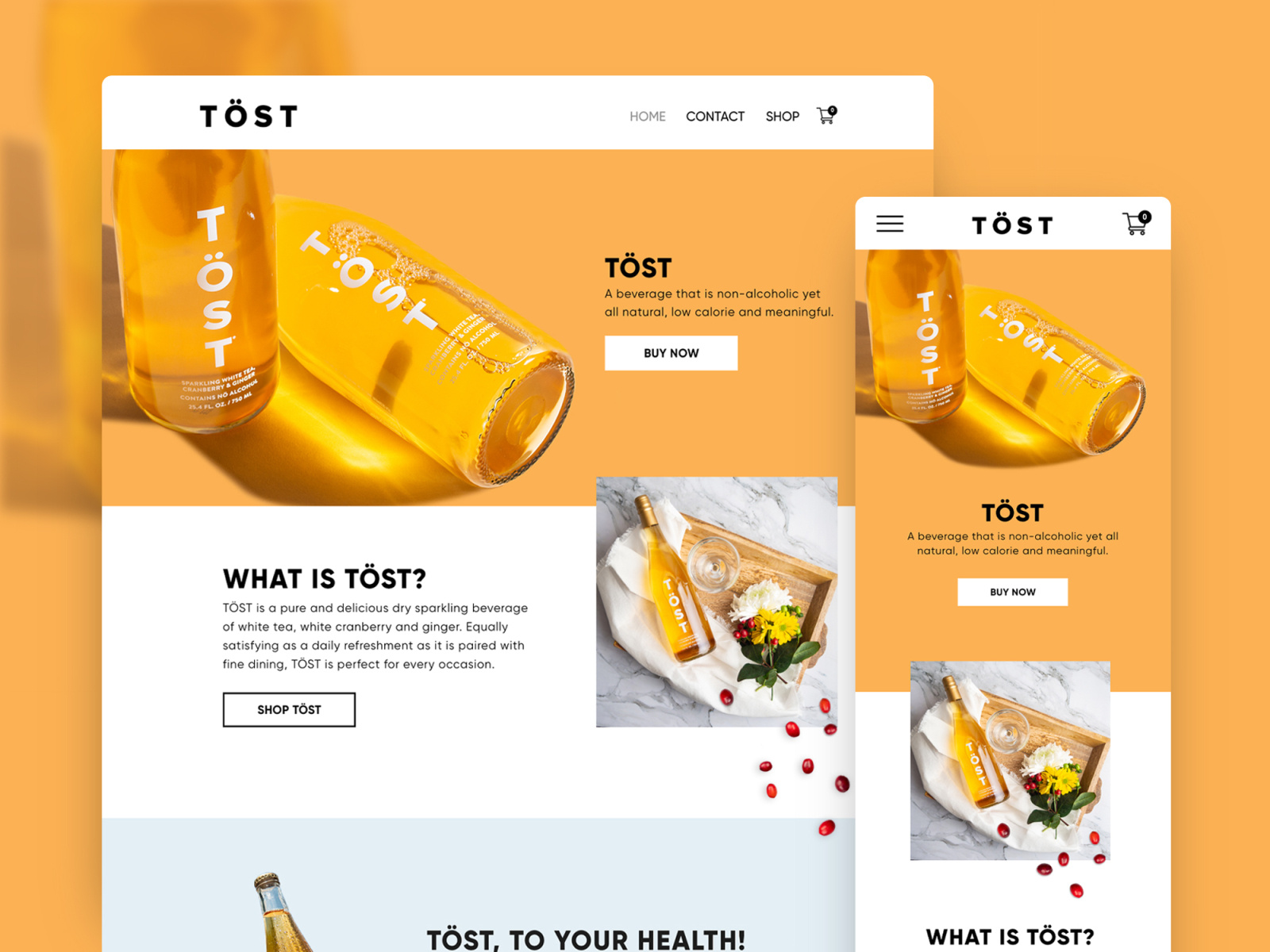 TÖST - Responsive UI Design by Tyler Harder on Dribbble
