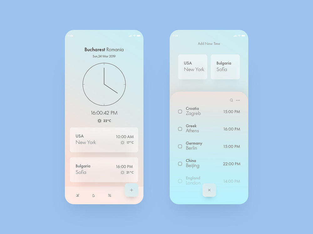 Clock App Design - 2019 by blap on Dribbble