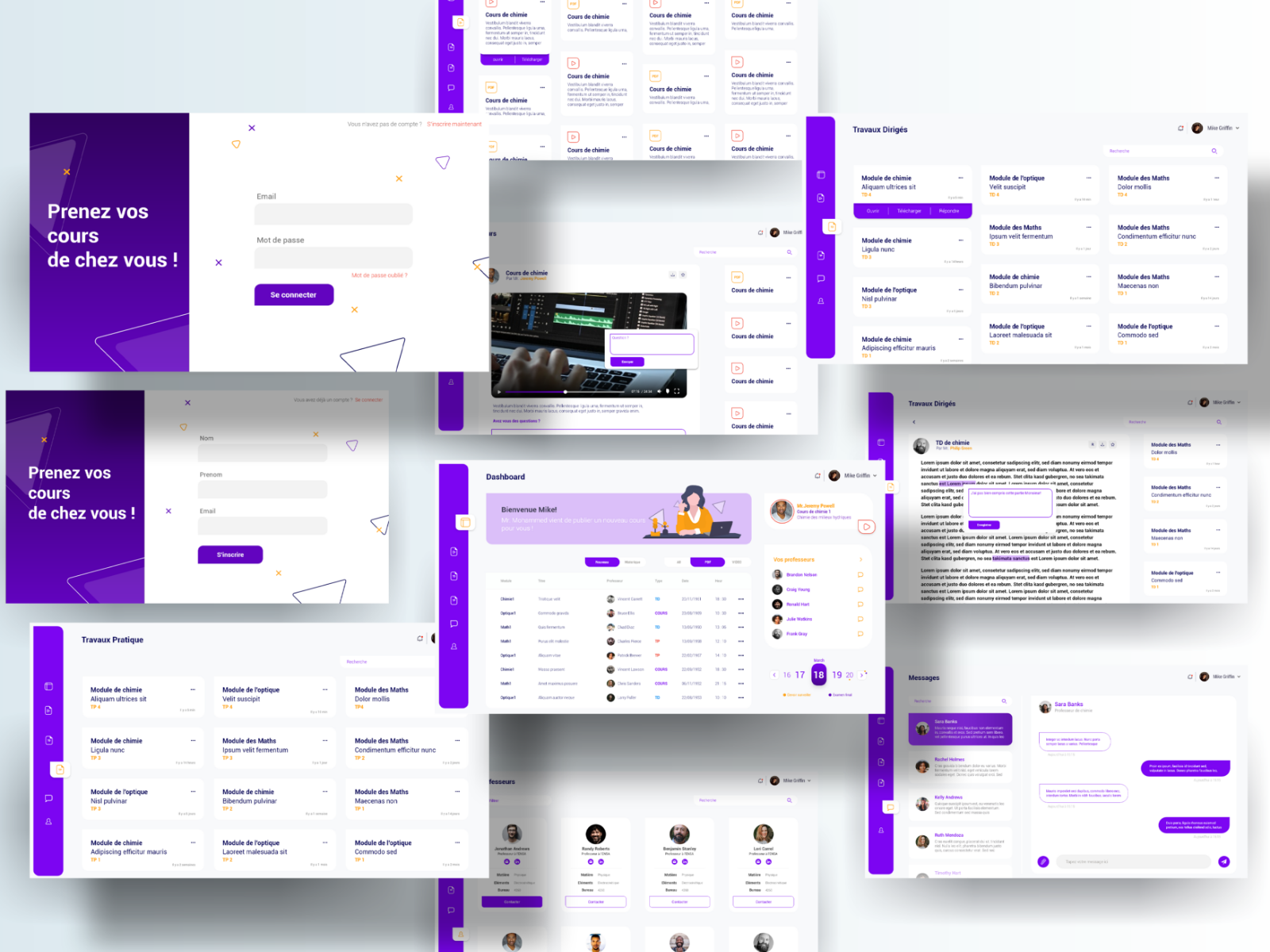 Full school courses app by AYOUB BARI on Dribbble