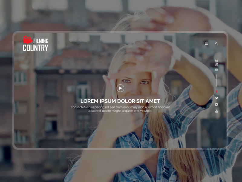 Filming Country - Website Design Concept by Gopal Patel on Dribbble