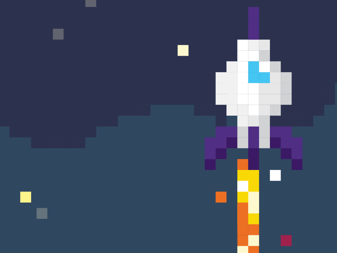 Pixel Rocket by Mathew Hoy on Dribbble