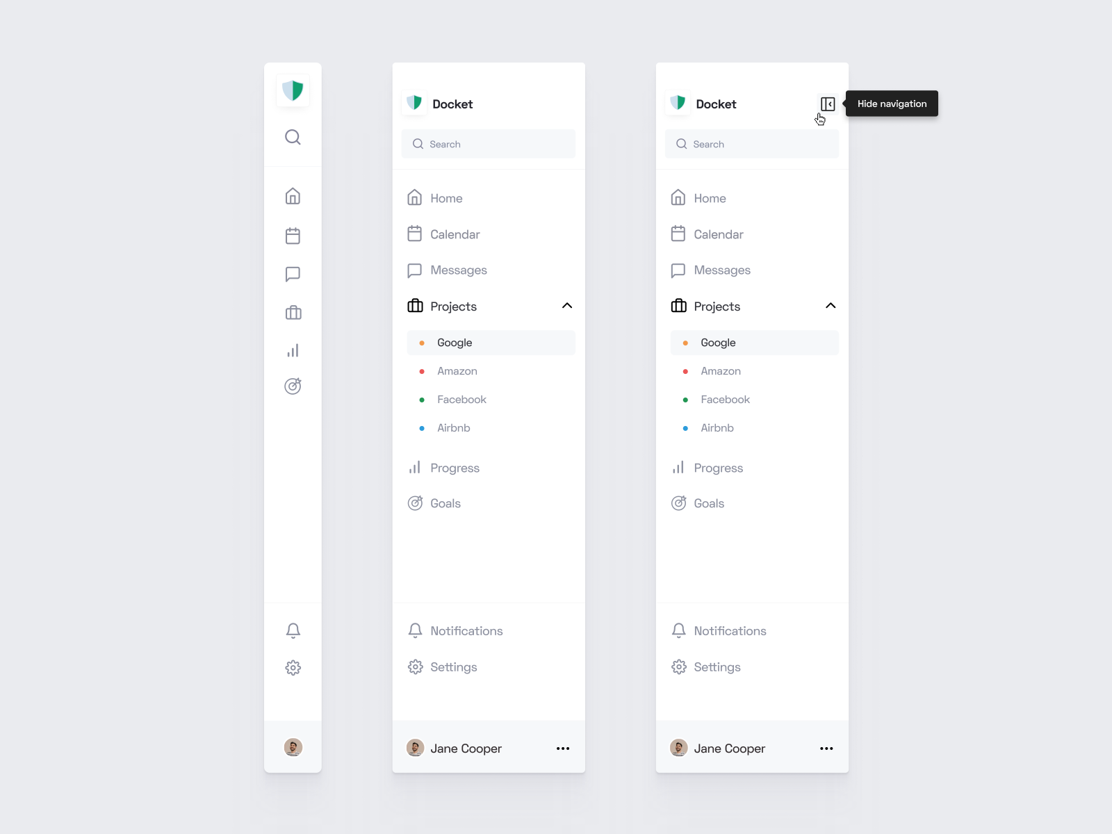 Sidenav Component by Om Prakash on Dribbble