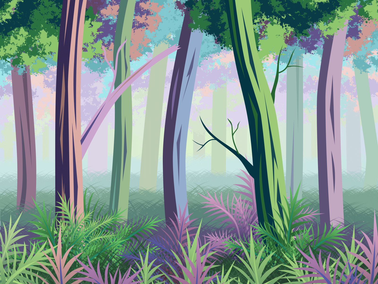 Simple forest vector art by Odvut Designer on Dribbble