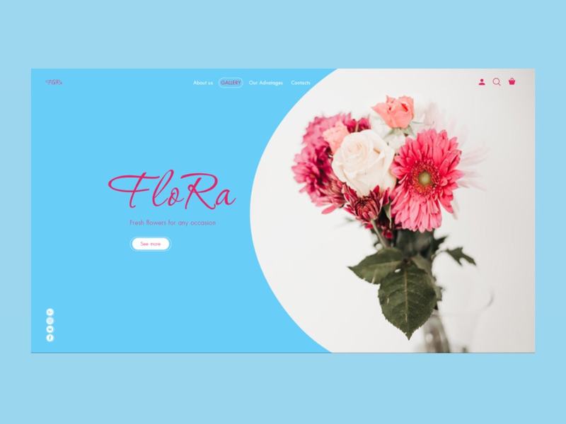 Flowers Homepage Concept by Yana Korotyuk on Dribbble