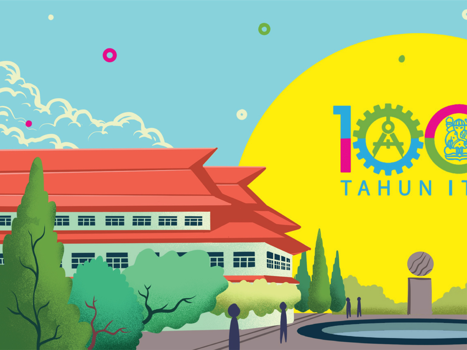 ITB campus illustration by Revendeva on Dribbble
