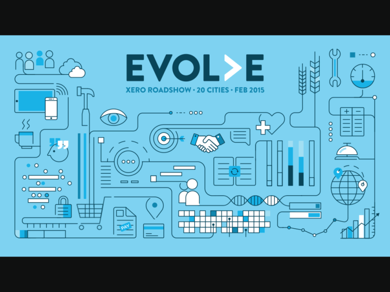 Evolve - Opening title animation by Nadim Malvat for Xero on Dribbble