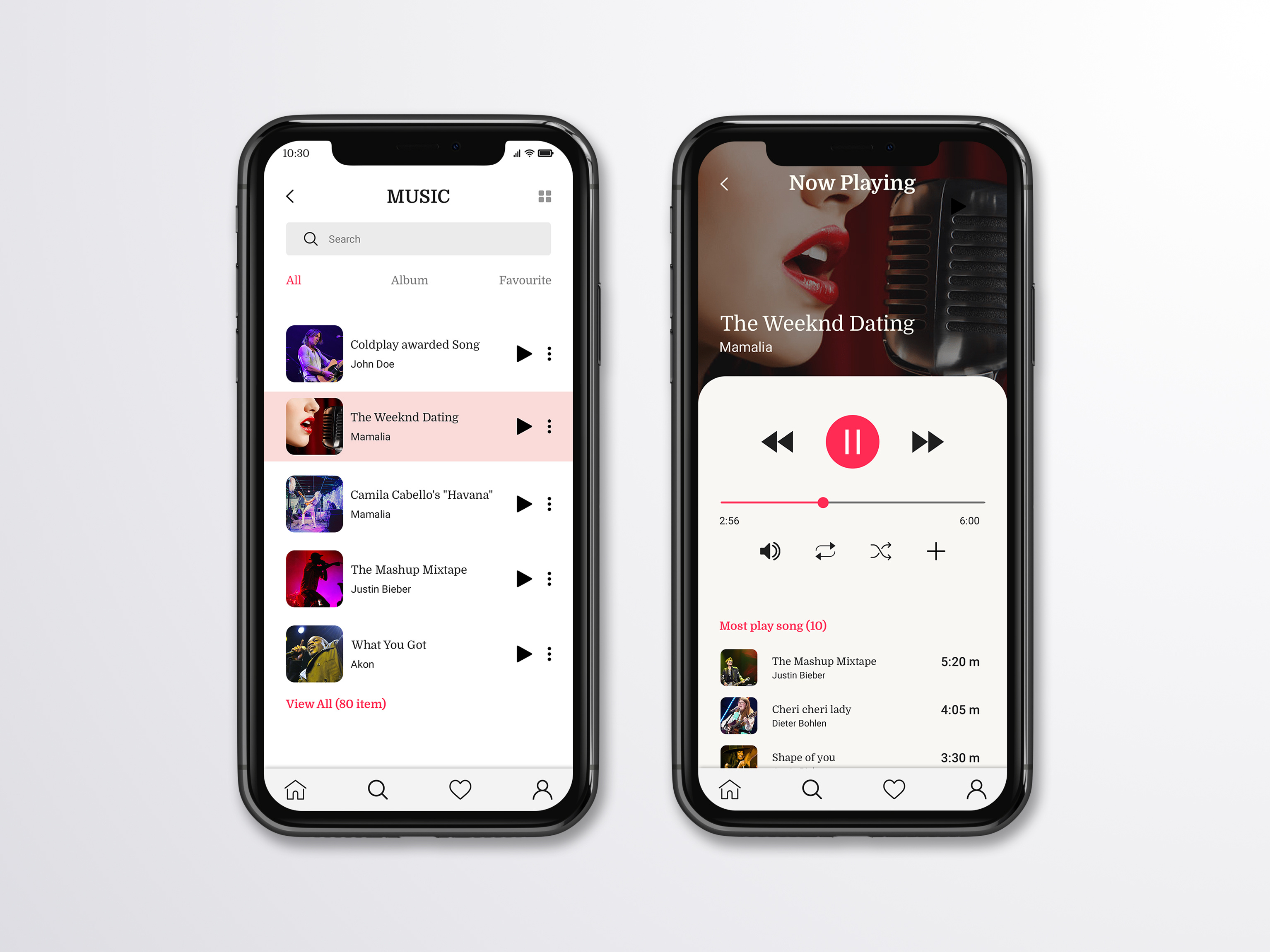 Music Playlist App Interaction by Md Faisal Mia on Dribbble