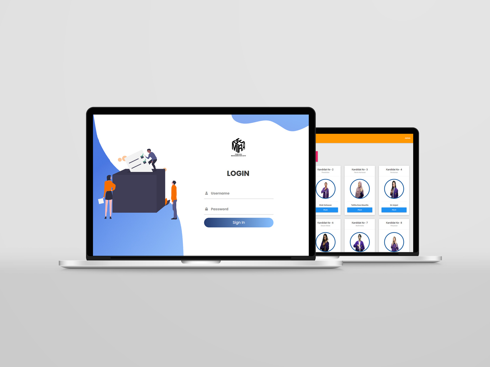 Pemira Polimedia 2019 UI Design by Ruri Wijaya on Dribbble