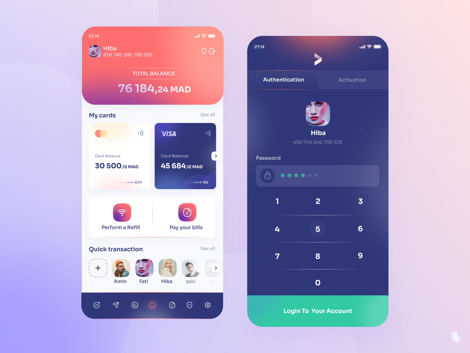cih bank app by creabik on Dribbble