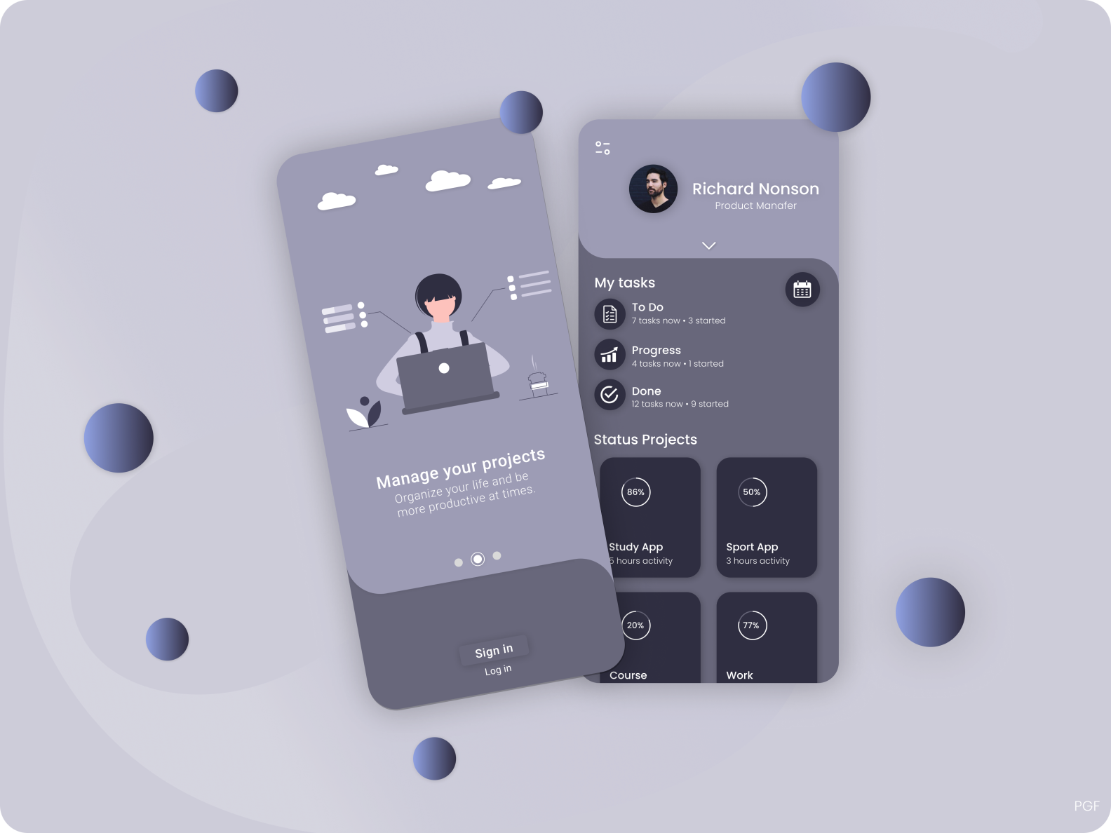 Task Manager - Application Shot - Ux/Ui Design 🔅 by Vito on Dribbble