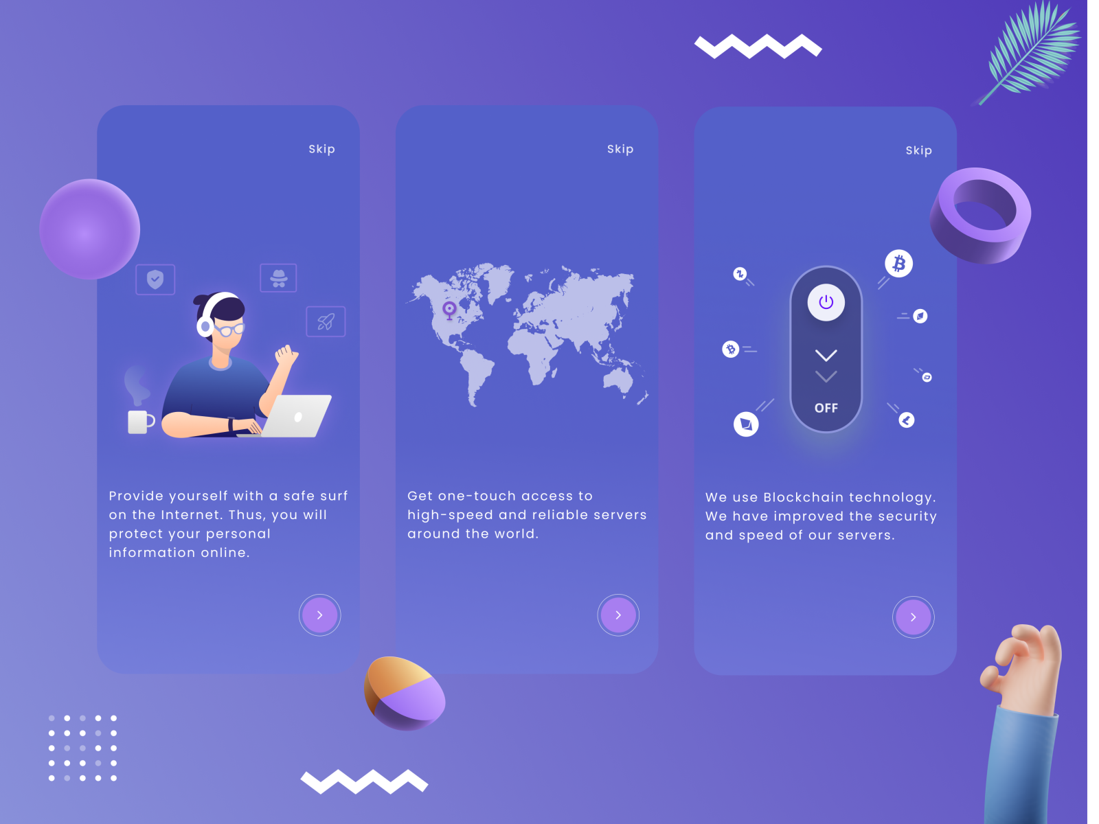 UI VPN Application iOS by Vito on Dribbble