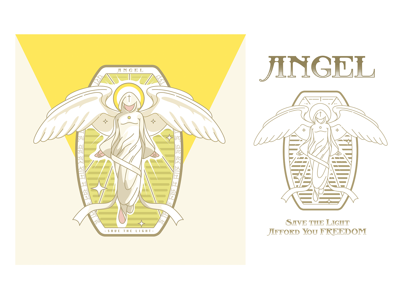 Angel Badge by baiheng on Dribbble