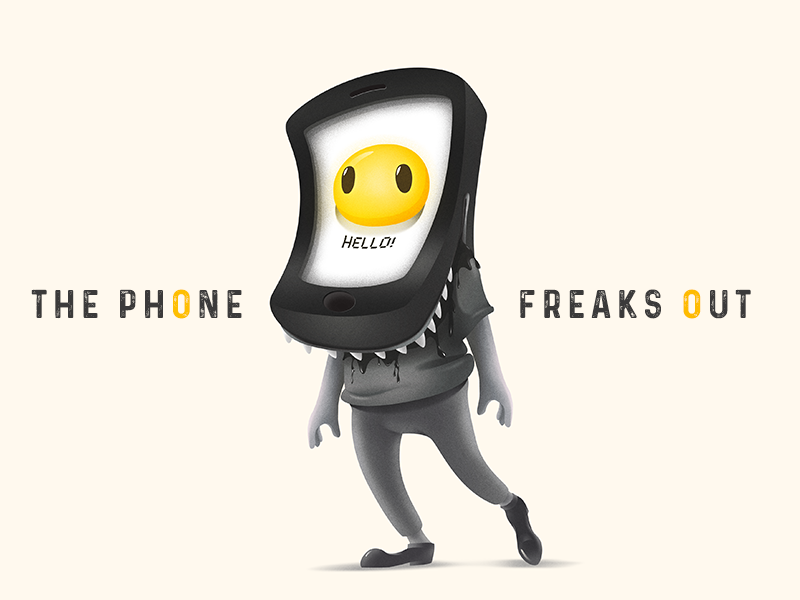 The Phone Freaks Out by baiheng on Dribbble