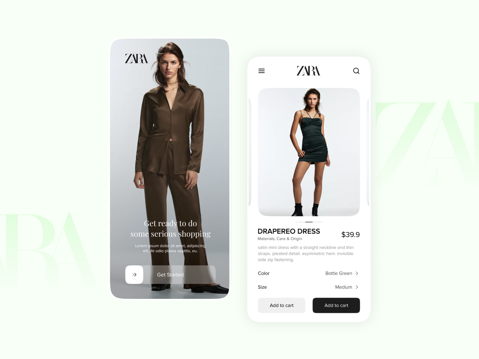 ZARA Mobile App by Designé.Studio on Dribbble