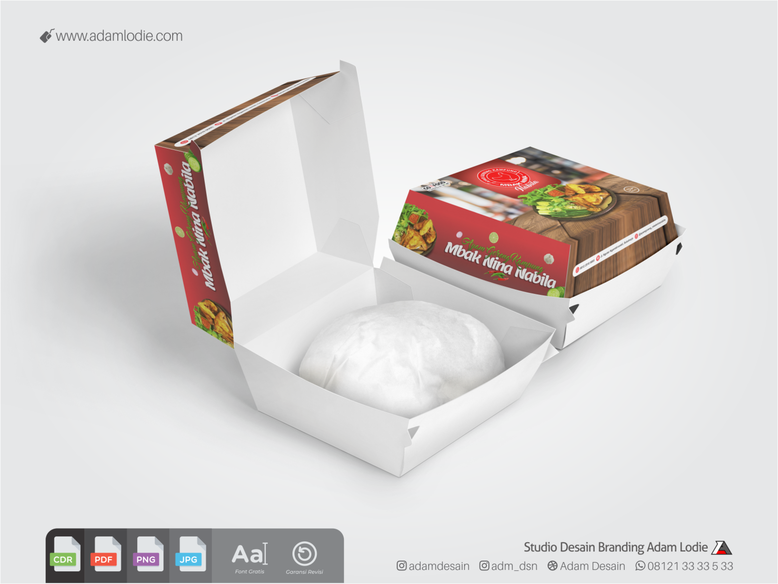 Desain Box Makanan | Food Container Design by Adam Desain on Dribbble